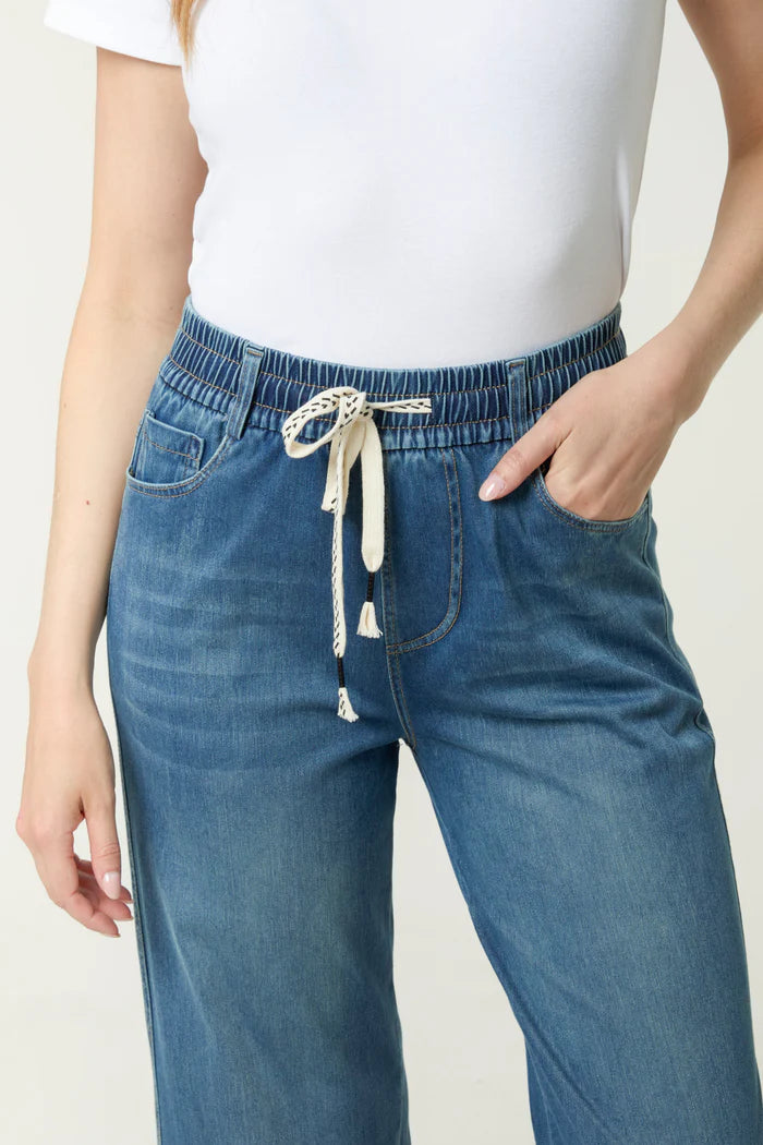 Ankle Length Wide Leg String Jeans – The Haven Fashion & Lifestyle