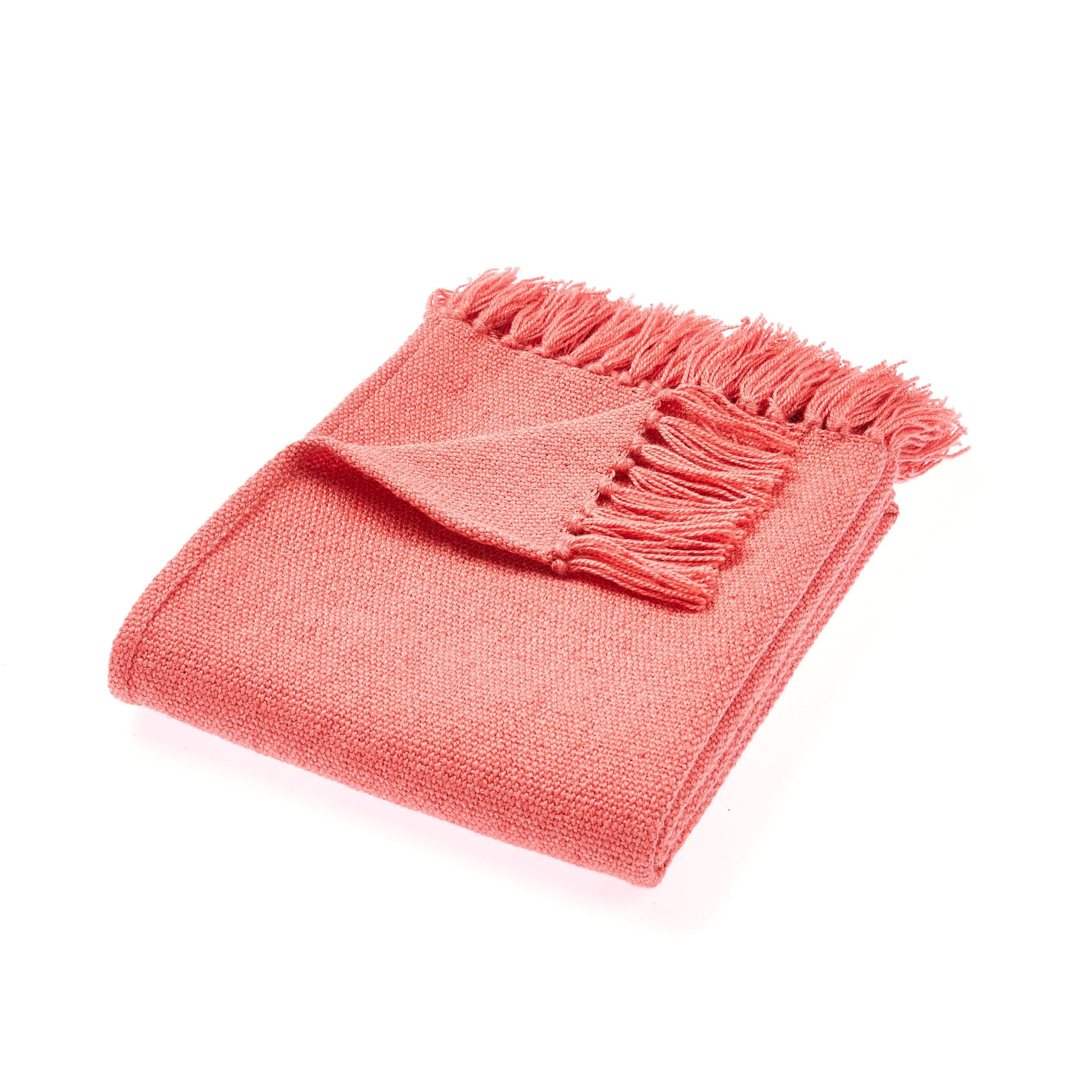 Plain Coral Pink Throw – The Haven Fashion & Lifestyle